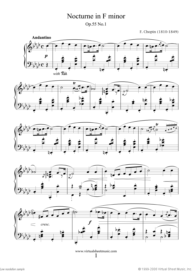 Nocturnes (collection 4) sheet music for piano solo (PDF)