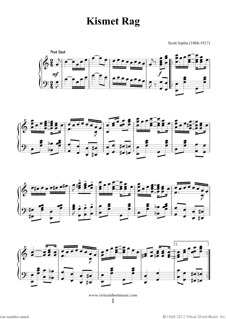 Ragtimes (collection 4) sheet music for piano solo (PDF)