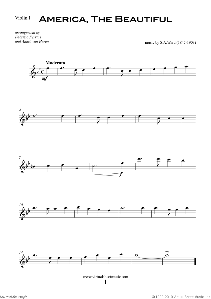 Patriotic Sheet Music and Songs for string quartet, USA Tunes and Songs ...
