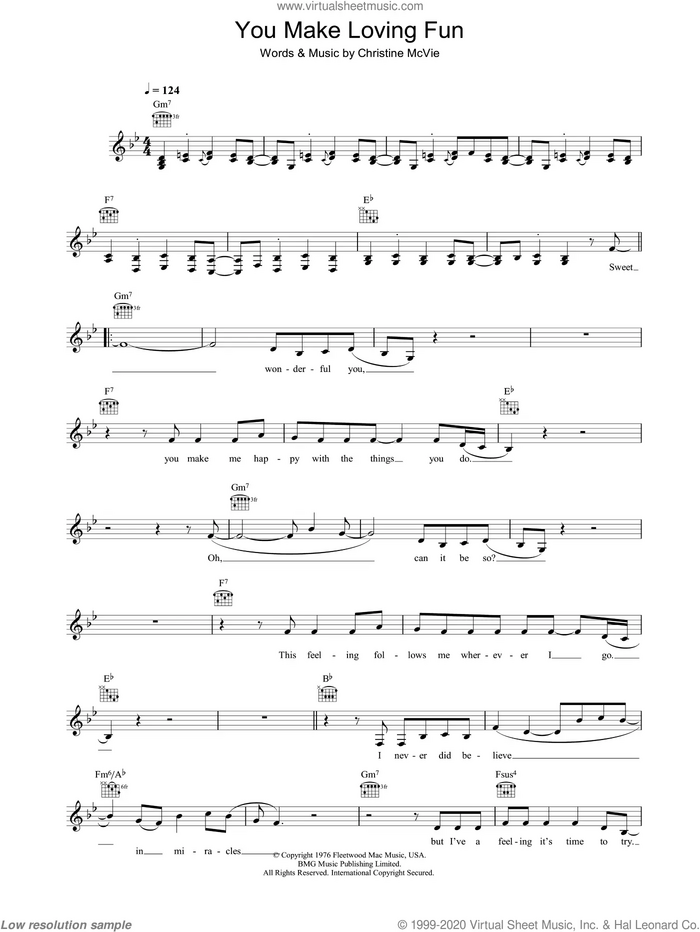 Mac - You Make Loving Fun sheet music (fake book) (PDF)