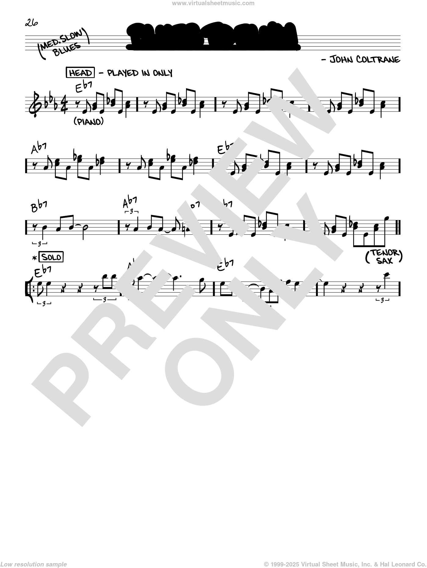 Blues To Elvin sheet music (real book - melody and chords) (real book)