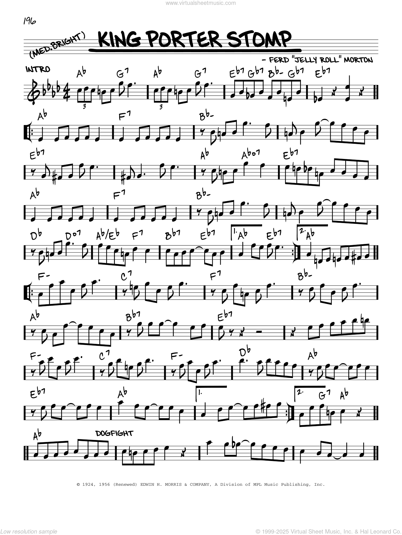 King Porter Stomp (arr. Robert Rawlins) sheet music (real book with lyrics)