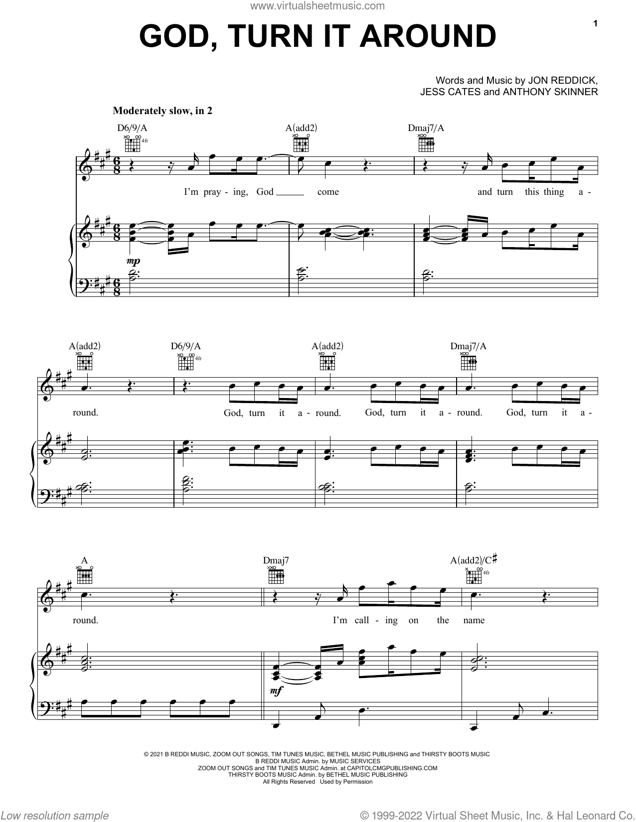 God, Turn It Around sheet music for voice, piano or guitar (PDF)