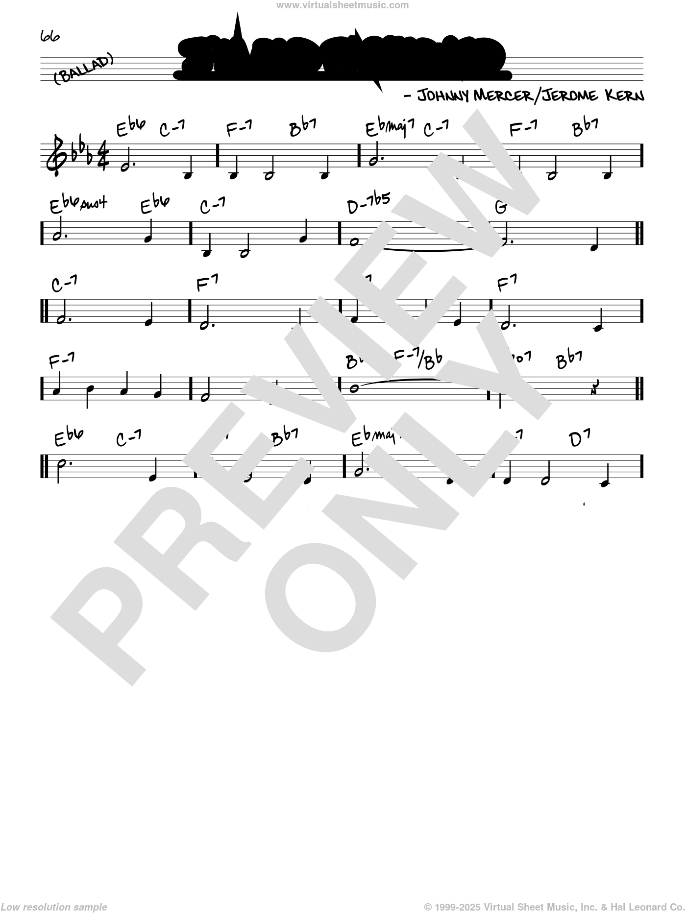 I'm Old Fashioned sheet music (real book - melody and chords) (real book)