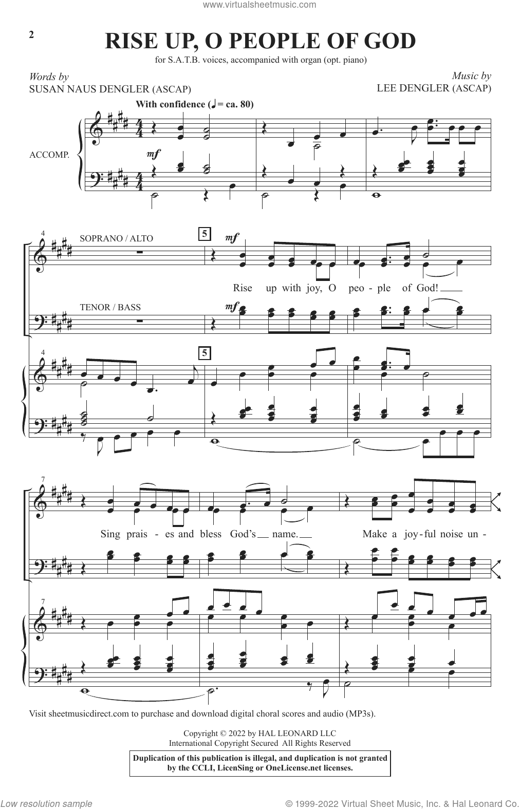 Rise Up, O People Of God sheet music for choir (SATB: soprano, alto ...