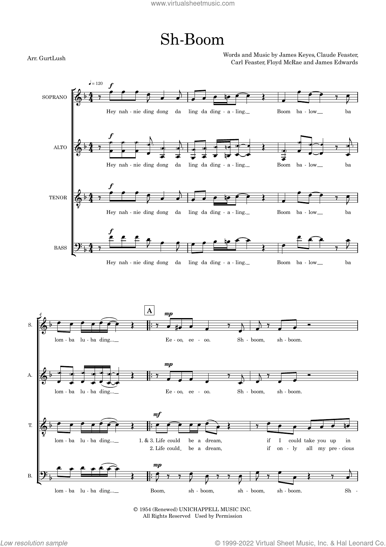 Sh-Boom (arr. Sam Burns) sheet music for choir (SSATB) (PDF)
