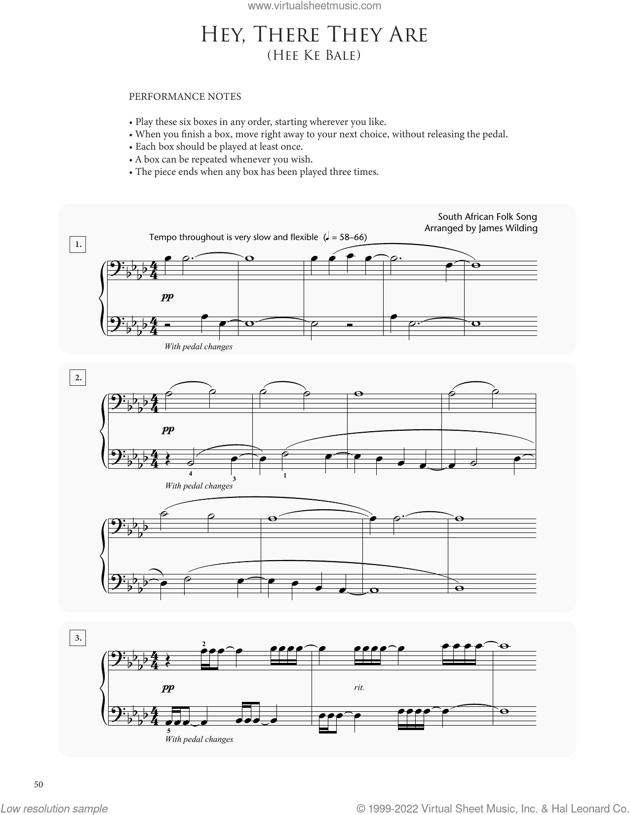 Hey, There They Are (Hee Ke Bale) (arr. James Wilding) sheet music for ...