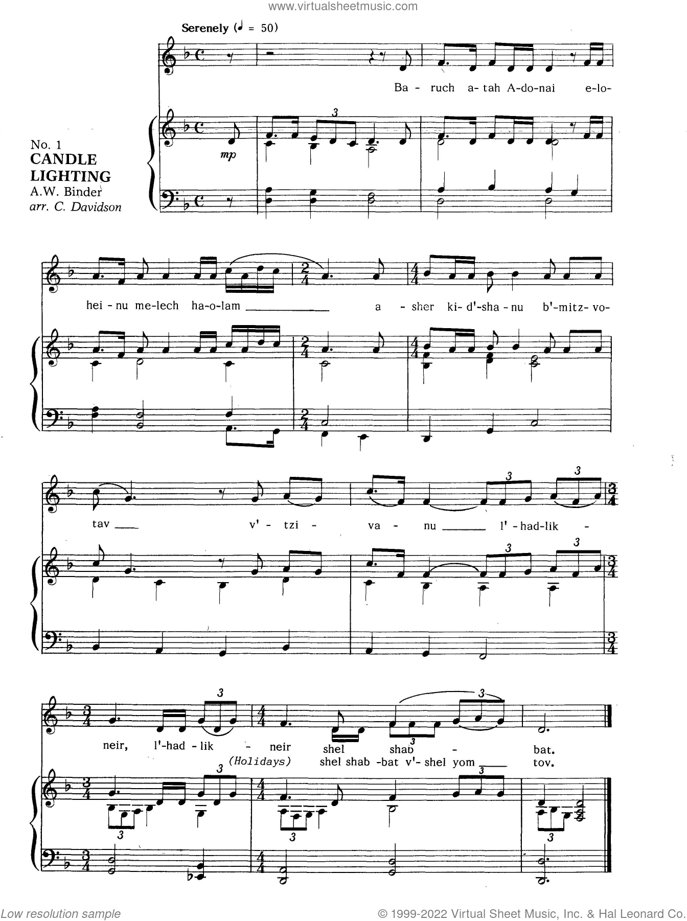 Gates Of Song (Music For Shabbat) sheet music for voice and piano