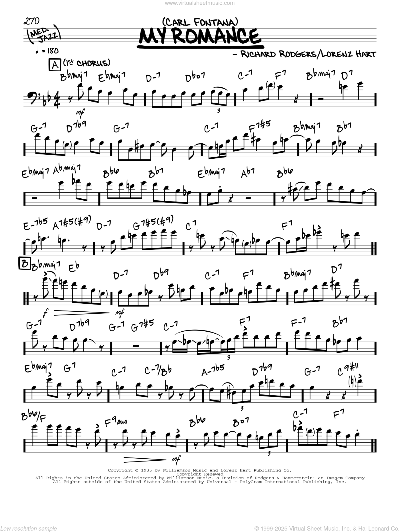My Romance sheet music (real book - melody and chords) (real book)