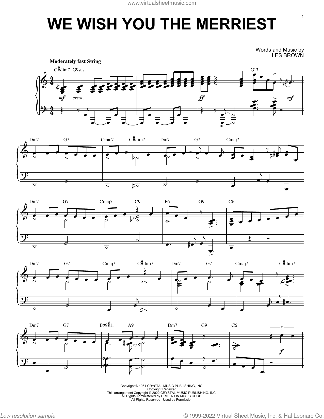 We Wish You The Merriest [Jazz version] (arr. Brent Edstrom) sheet ...
