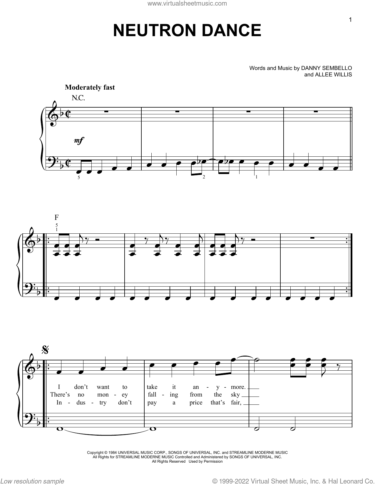 Neutron Dance sheet music for piano solo (PDF-interactive)