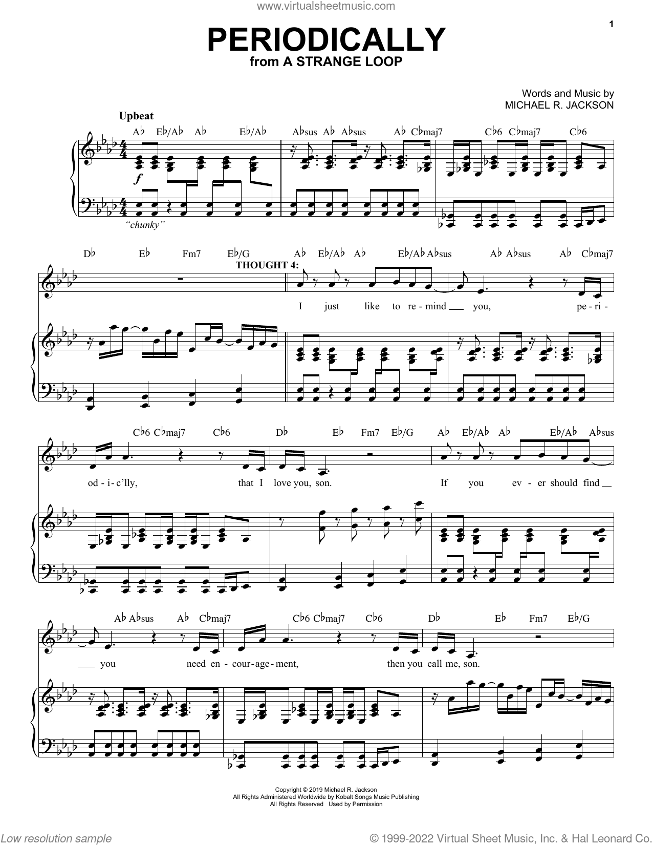Periodically (from A Strange Loop) sheet music for voice and piano