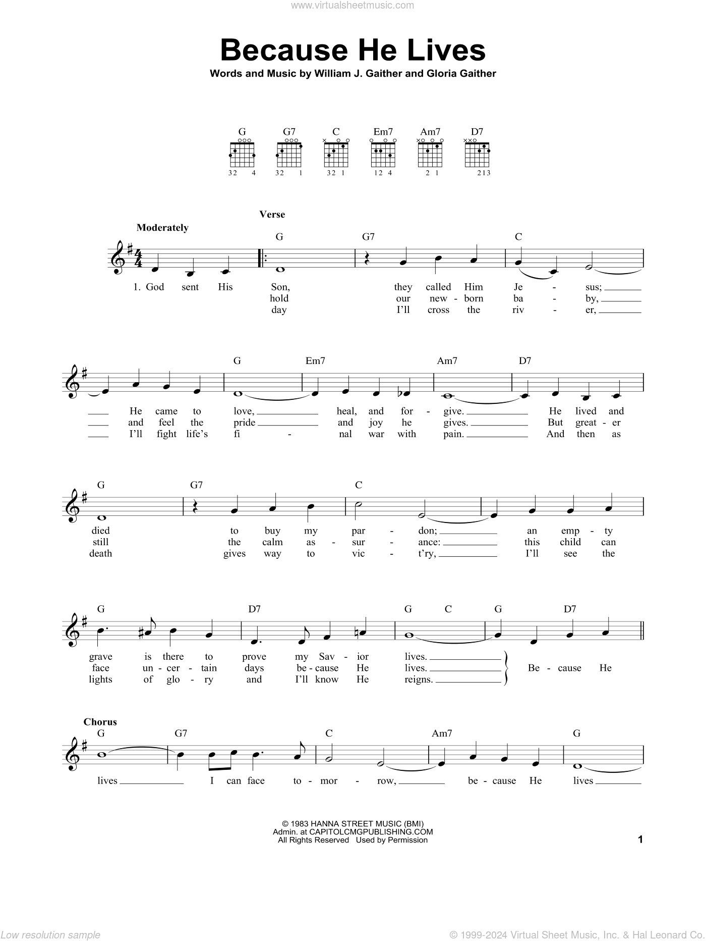 Because He Lives Guitar Chords