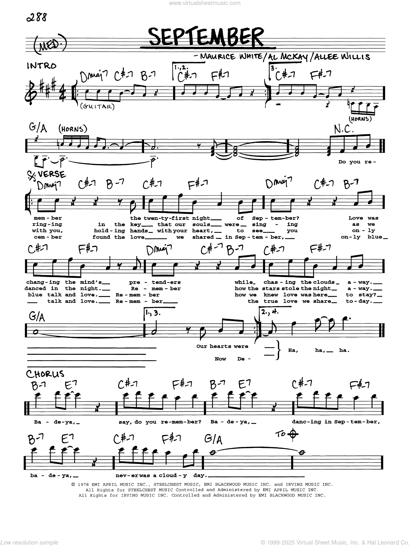 September sheet music (real book with lyrics) (PDF)
