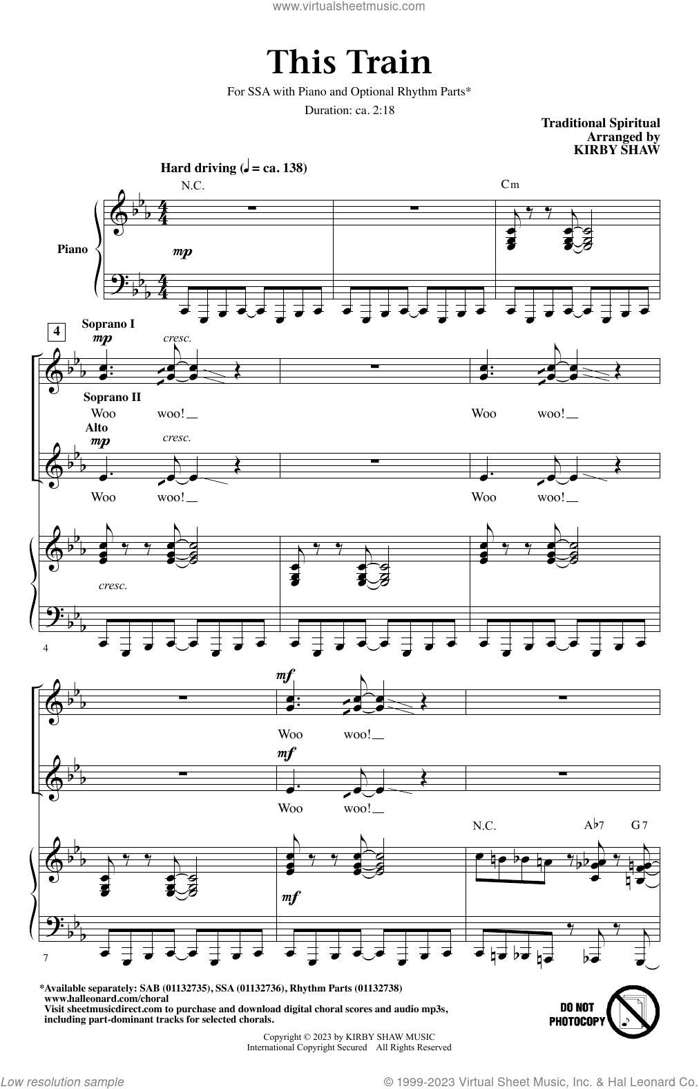 This Train (arr. Kirby Shaw) sheet music for choir (SSA: soprano, alto)