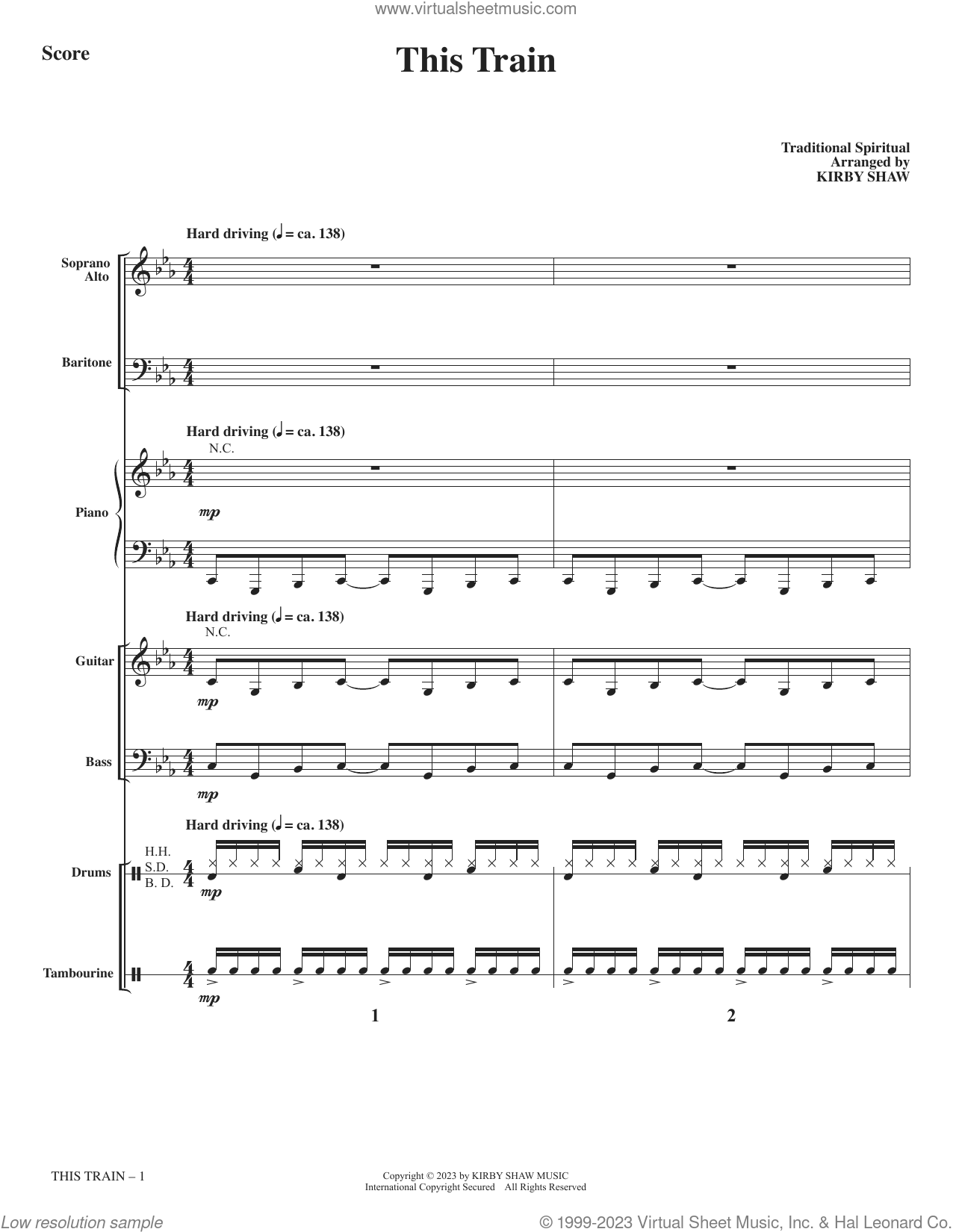 This Train (arr. Kirby Shaw) sheet music (complete collection) for ...