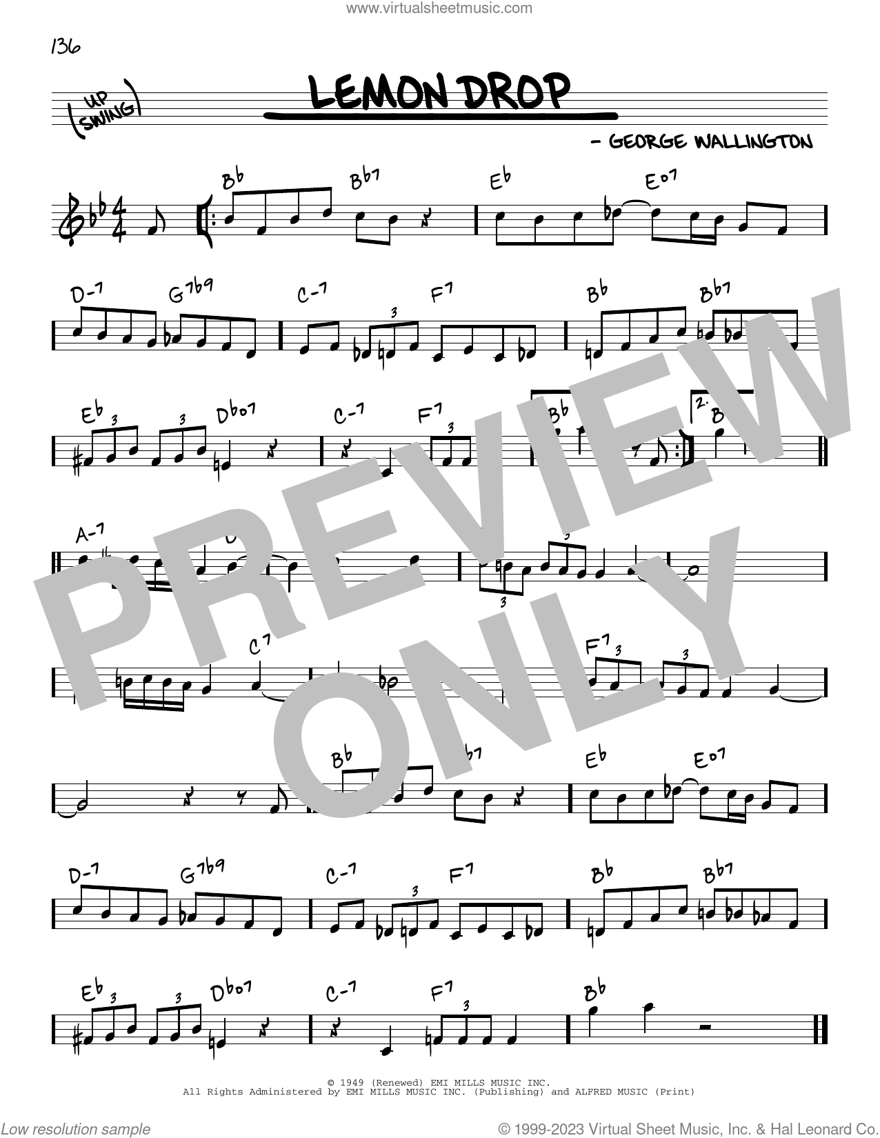 Lemon Drop sheet music (real book - melody and chords) (real book)