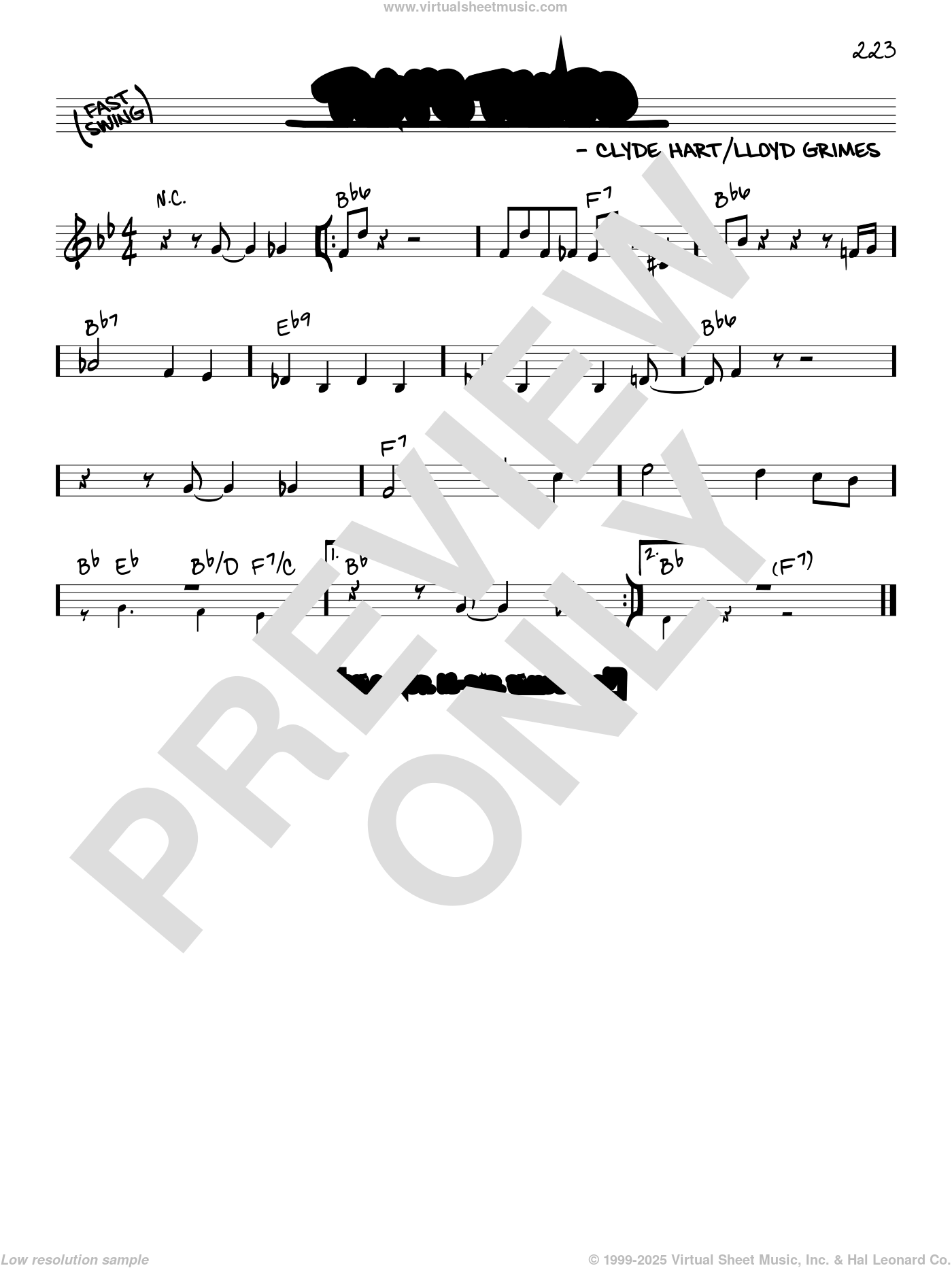 Tiny's Tempo sheet music (real book - melody and chords) (real book)