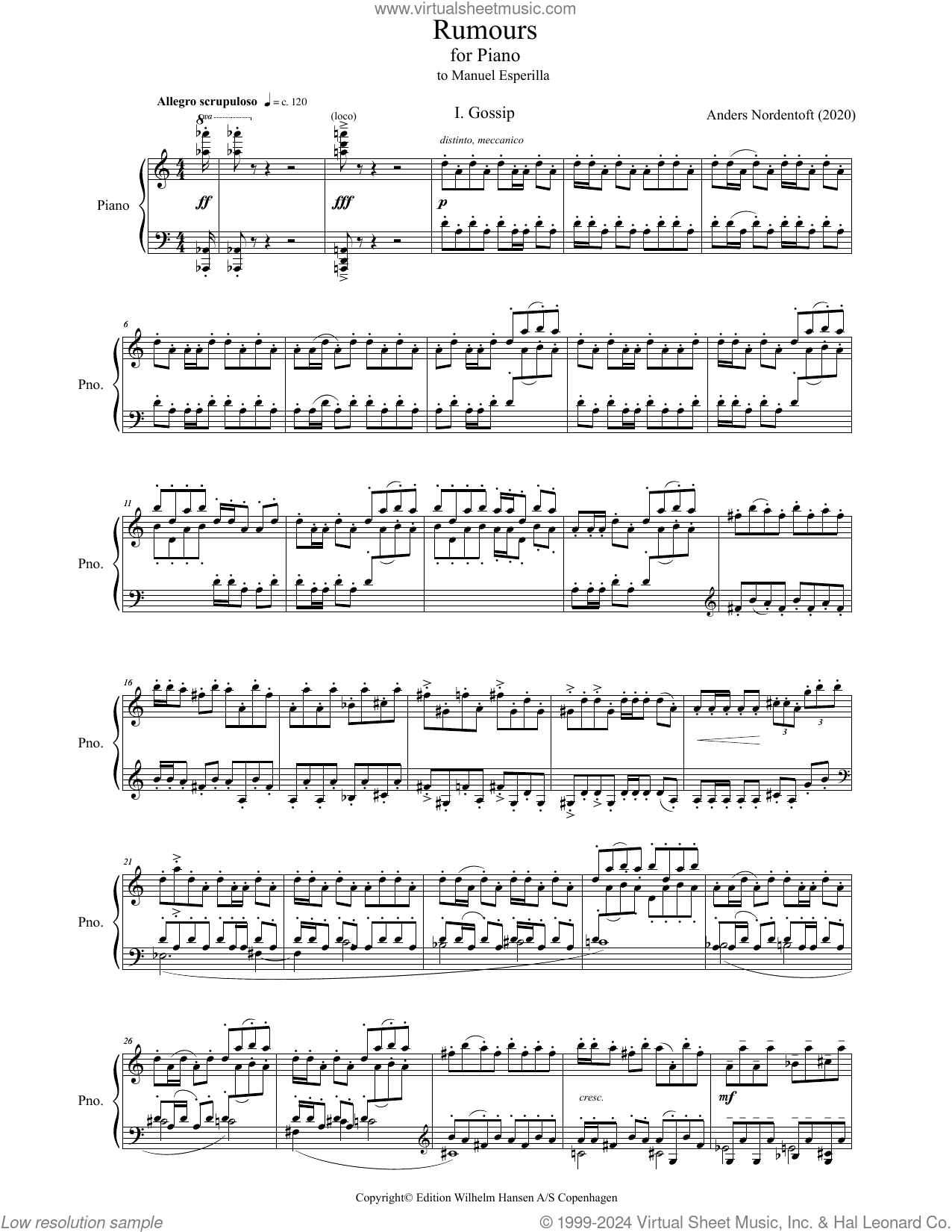 Gossip (from Rumours) sheet music for piano solo (PDF)