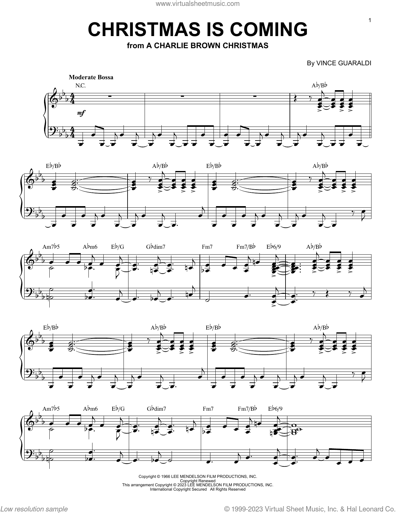Christmas Is Coming [Jazz version] (arr. Brent Edstrom) sheet music for ...