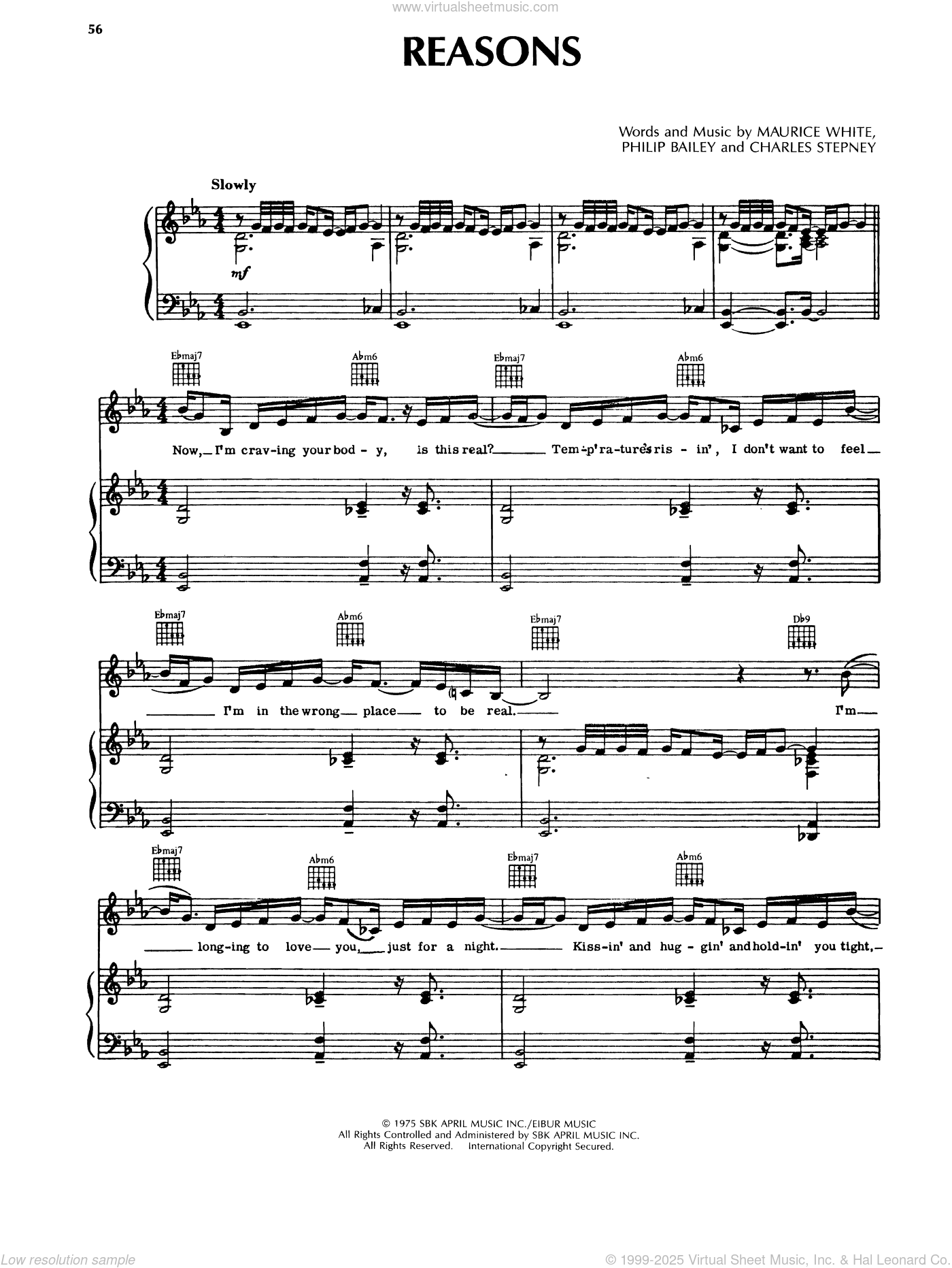 Reasons sheet music for voice, piano or guitar (PDF)