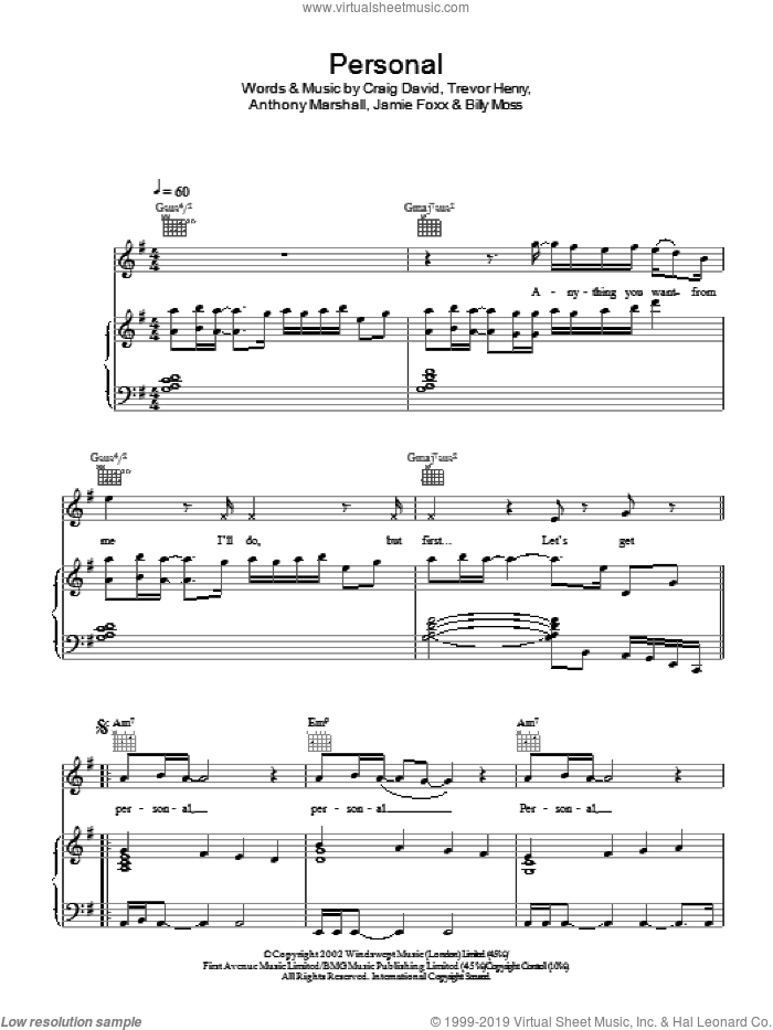 Personal sheet music for voice, piano or guitar (PDF)