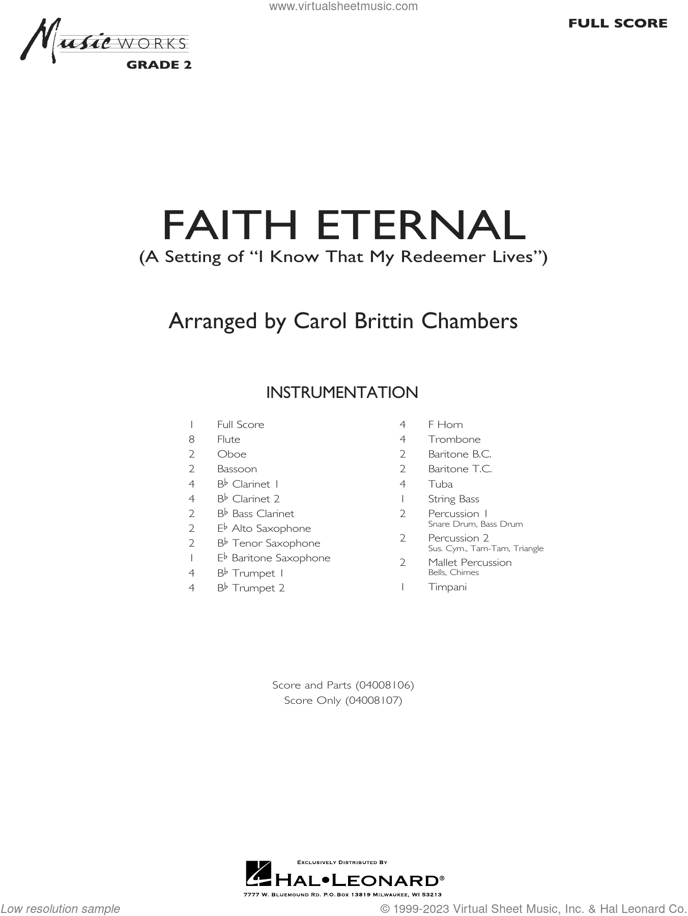 Faith Eternal sheet music (complete collection) for concert band