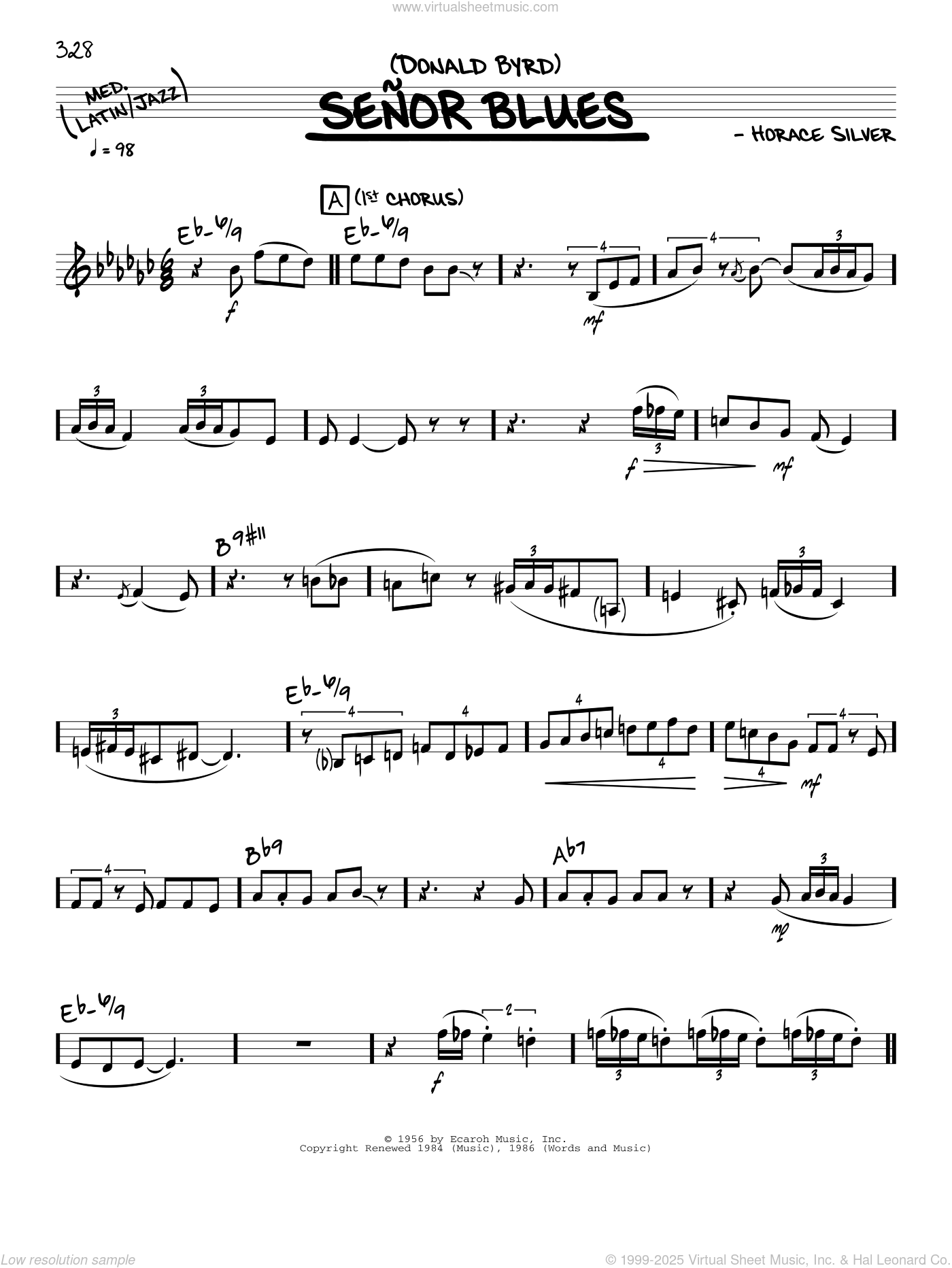 Senor Blues sheet music (real book) (PDF)