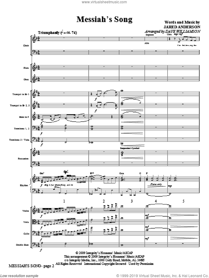 Messiah's Song sheet music (complete collection) for orchestra/band ...