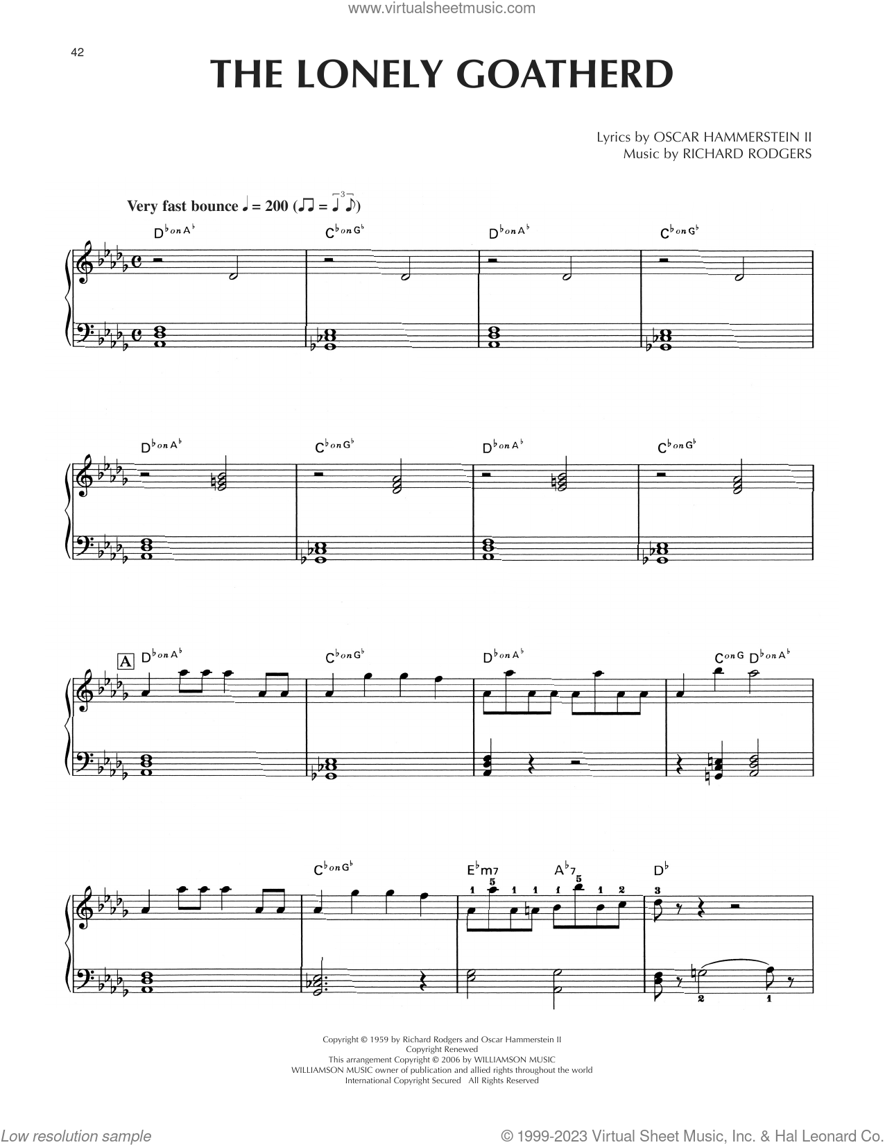 The Lonely Goatherd [Jazz version] (from The Sound Of Music) sheet ...