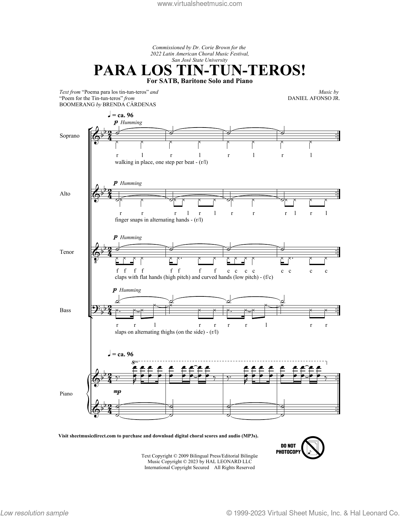 Para los tin-tun-teros! sheet music for choir (SATB: soprano, alto ...