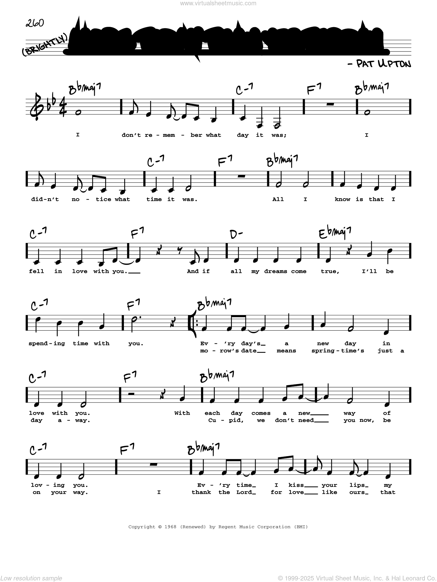 More Today Than Yesterday (Low Voice) sheet music (real book with ...