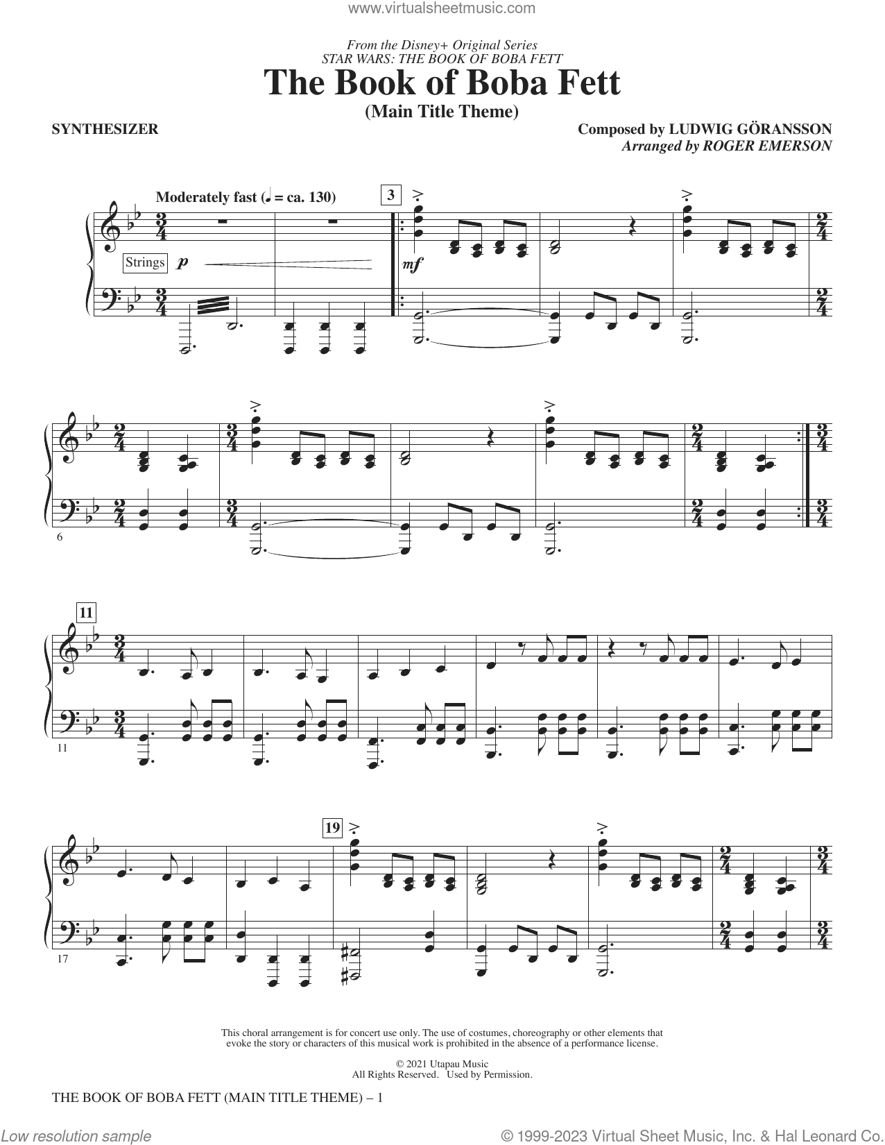 The Book Of Boba Fett (Main Title Theme) (arr. Roger Emerson) (complete ...