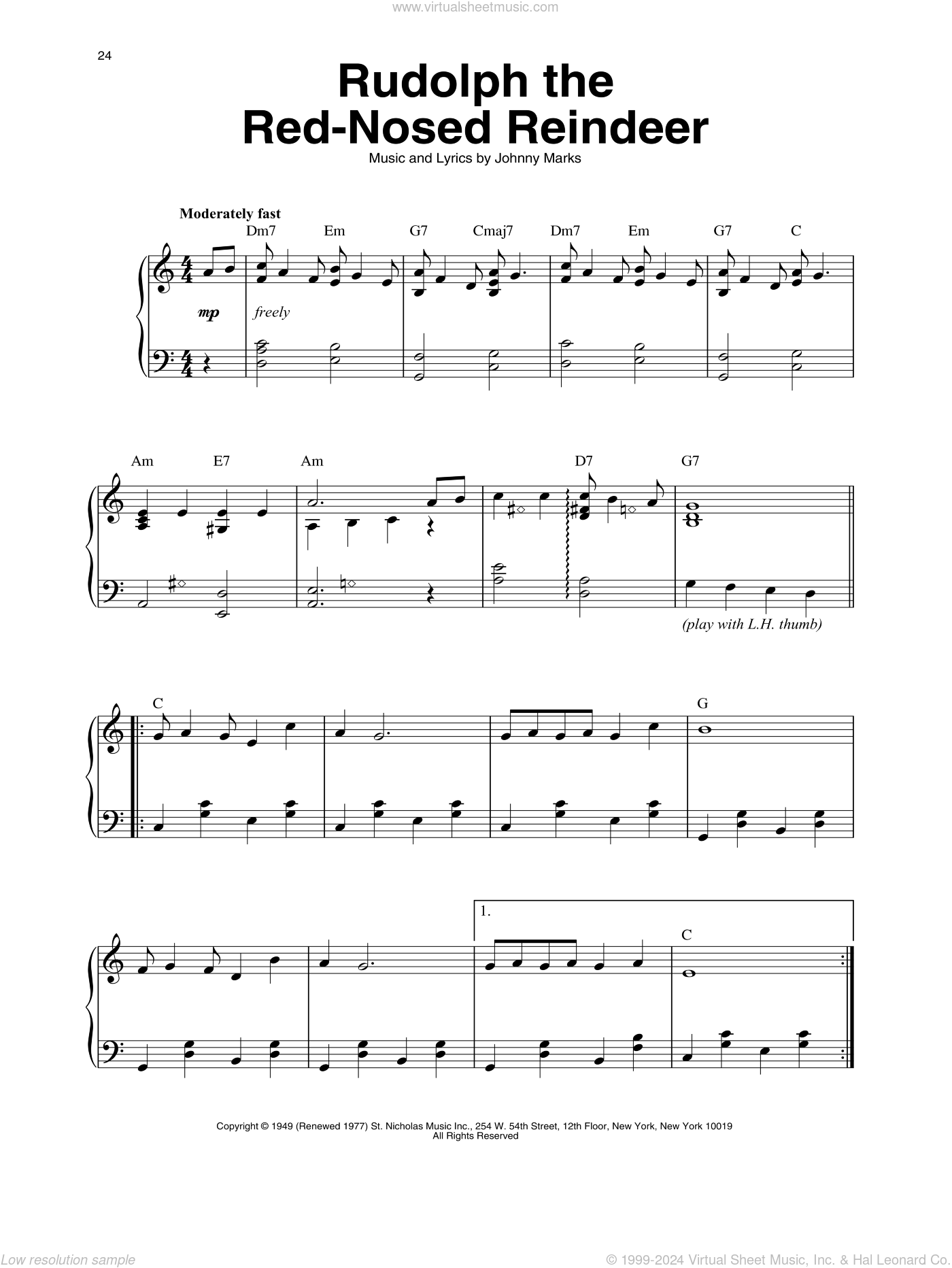 Rudolph The Red-Nosed Reindeer (arr. Maeve Gilchrist) sheet music for ...