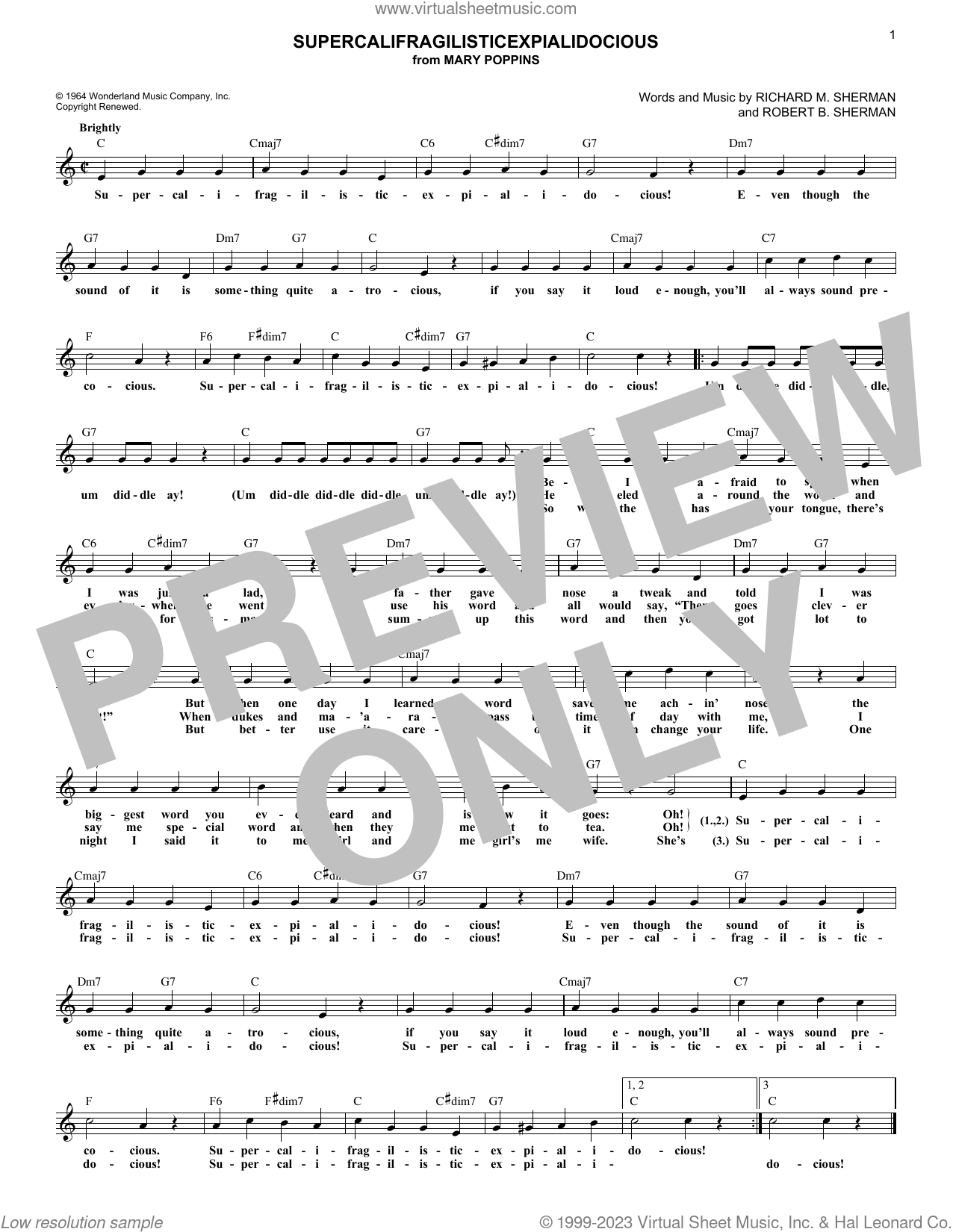 Sherman Brothers: Supercalifragilisticexpialidocious (from Mary Poppins ...