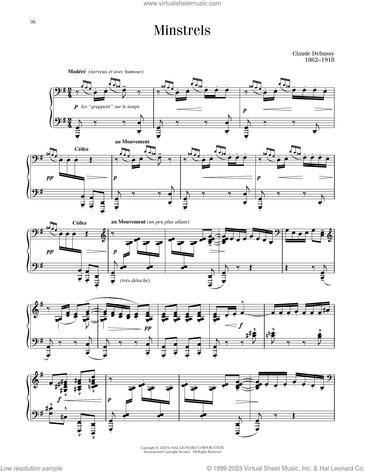 Minstrels (ed. Richard Walters) sheet music for piano solo (PDF)