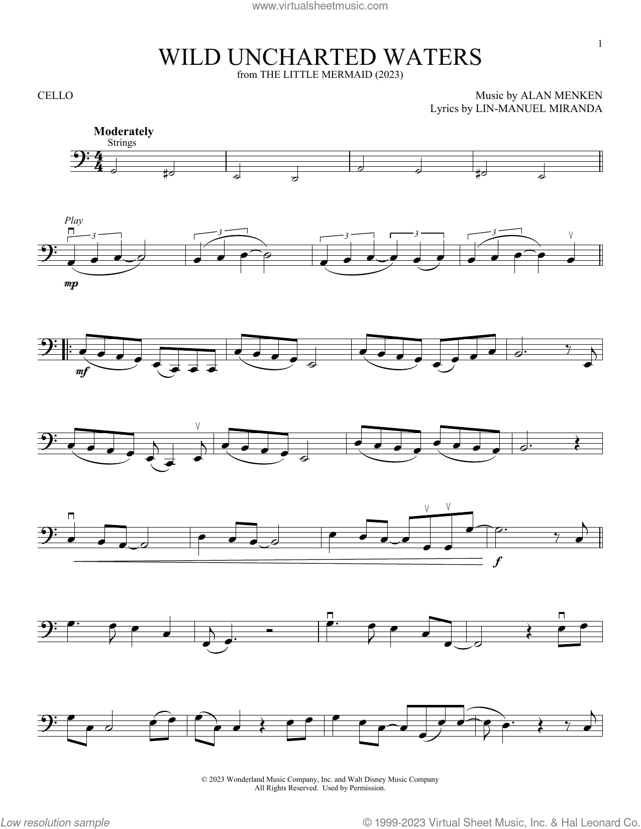 Wild Uncharted Waters (from The Little Mermaid) (2023) sheet music for ...