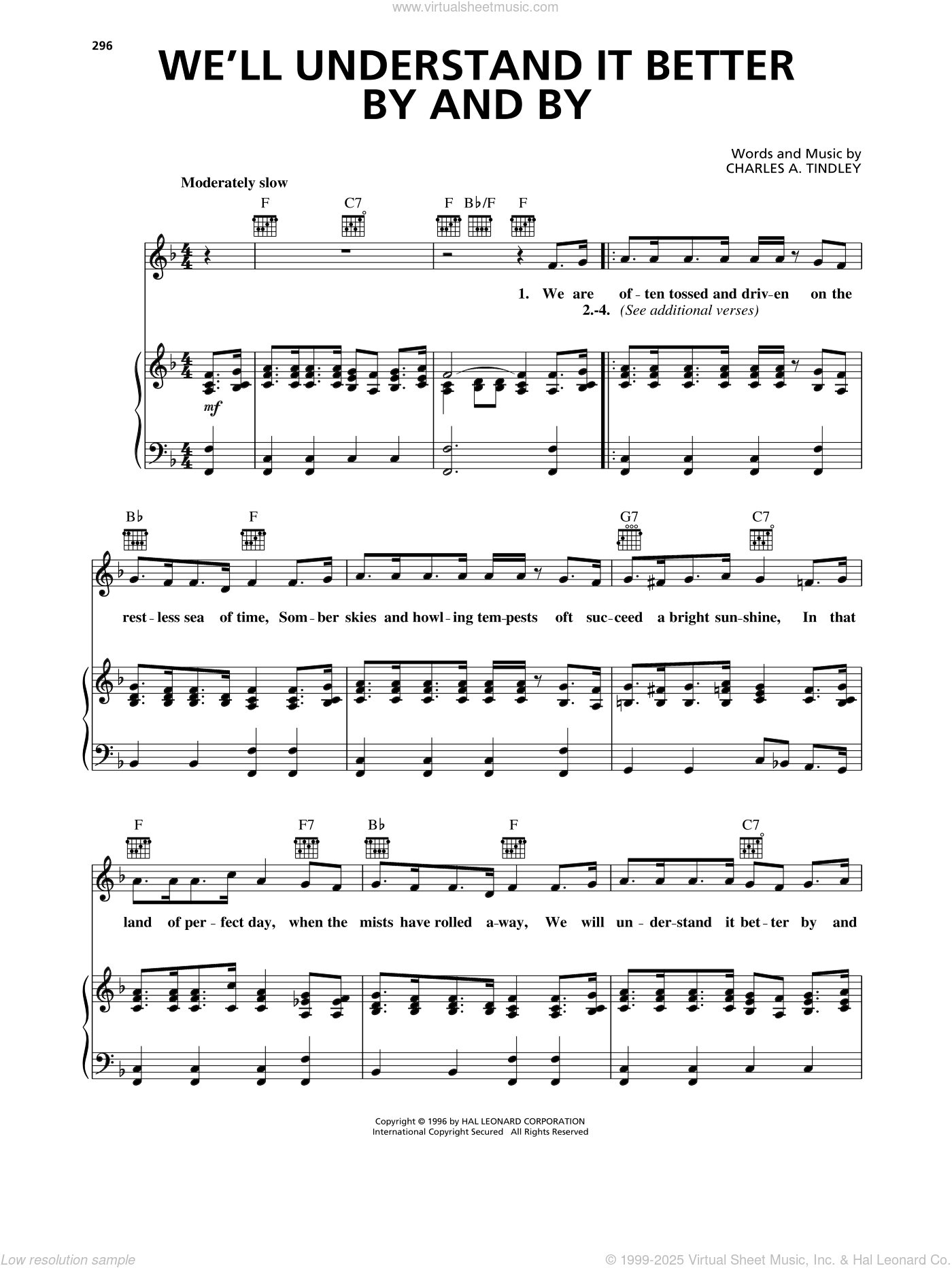 We'll Understand It Better By And By sheet music for voice, piano or guitar