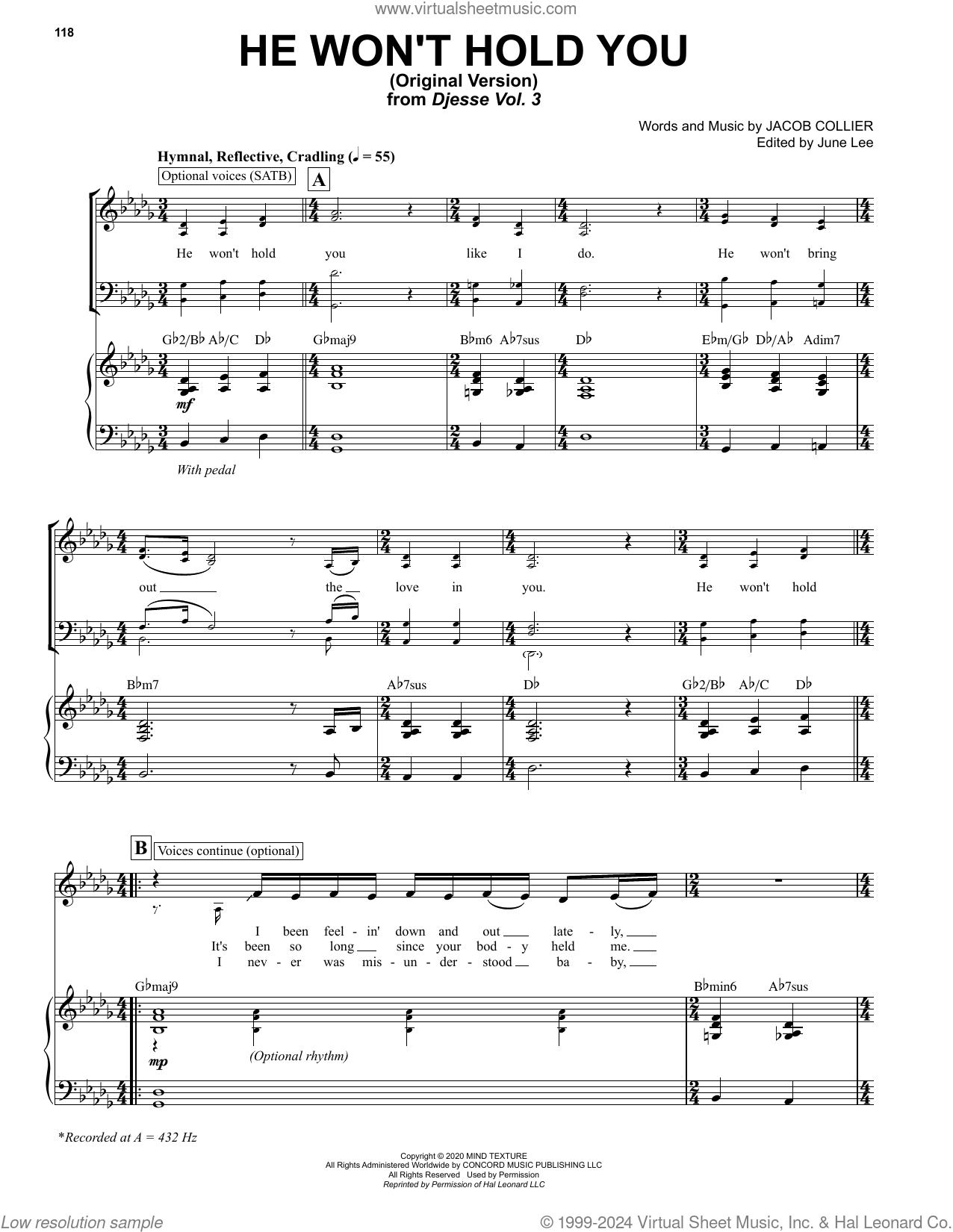 He Won't Hold You (Original Version) sheet music for voice and piano