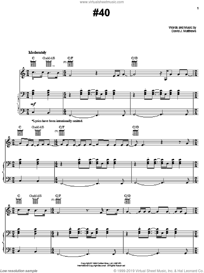 #40 sheet music for voice, piano or guitar (PDF-interactive)