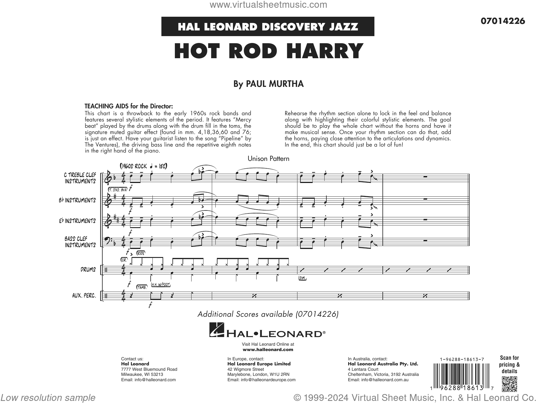 Hot Rod Harry sheet music (complete collection) for jazz band