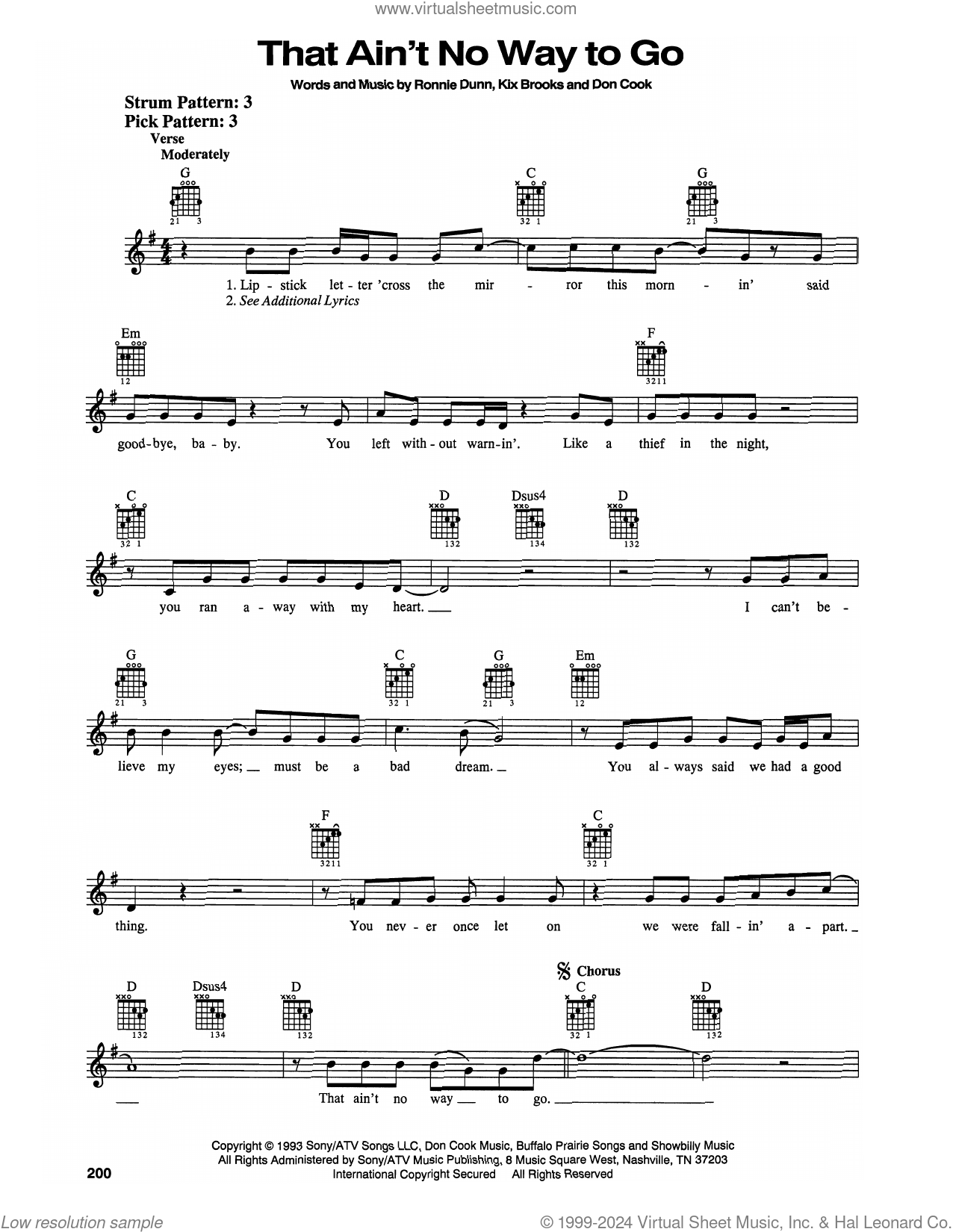 That Ain't No Way To Go sheet music for guitar solo (chords)