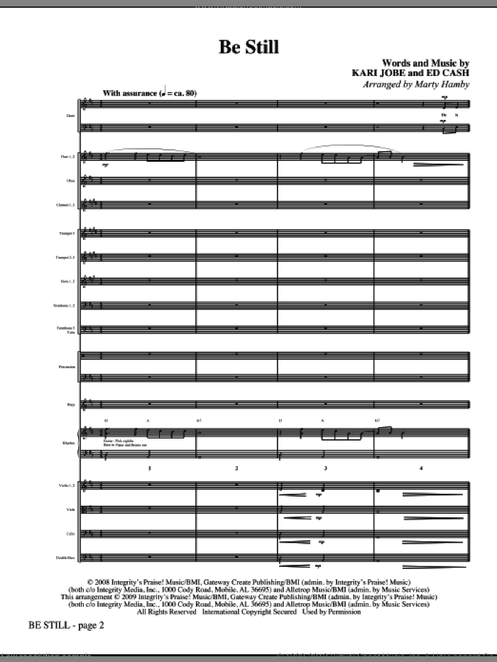 Be Still sheet music (complete collection) for orchestra/band (Orchestra)