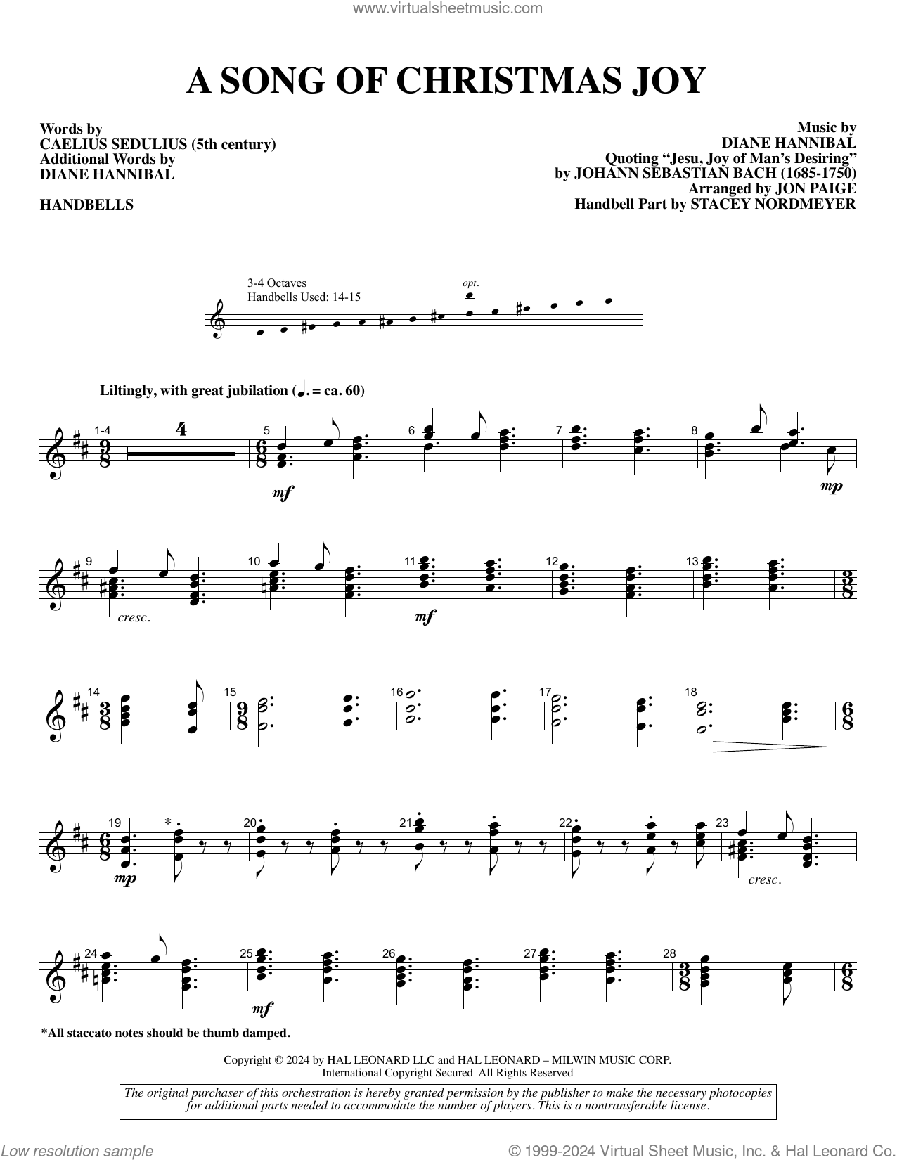 A Song of Christmas Joy (arr. Jon Paige) sheet music for orchestra/band ...