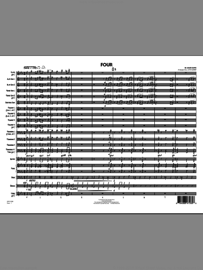Four sheet music (complete collection) for jazz band (PDF)