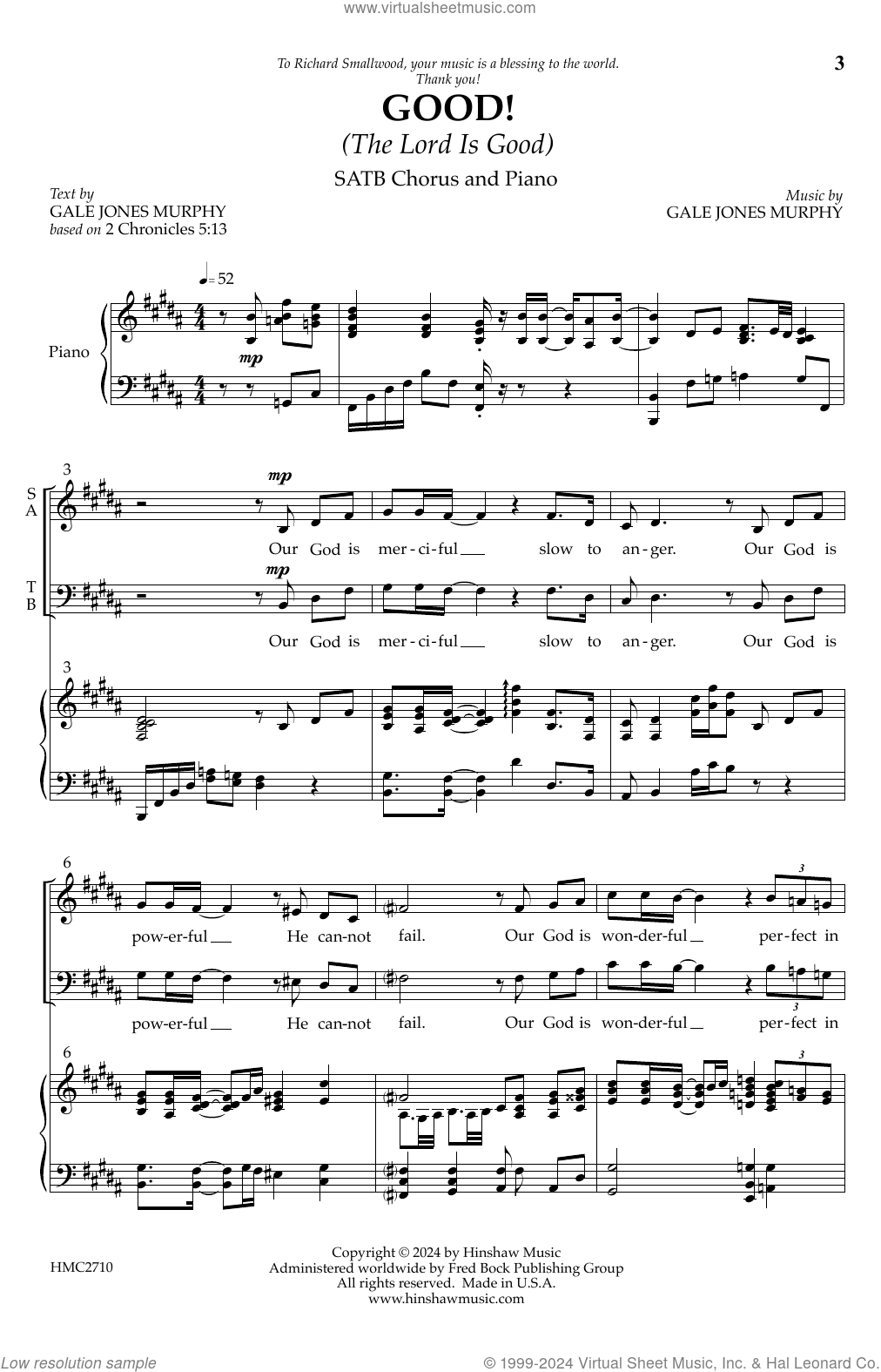 Good! (The Lord Is Good) sheet music for choir (SATB: soprano, alto ...