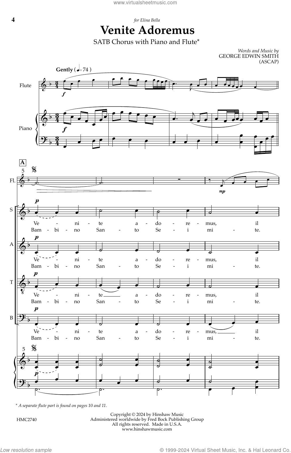 Venite Adoremus sheet music for choir (SATB: soprano, alto, tenor, bass)
