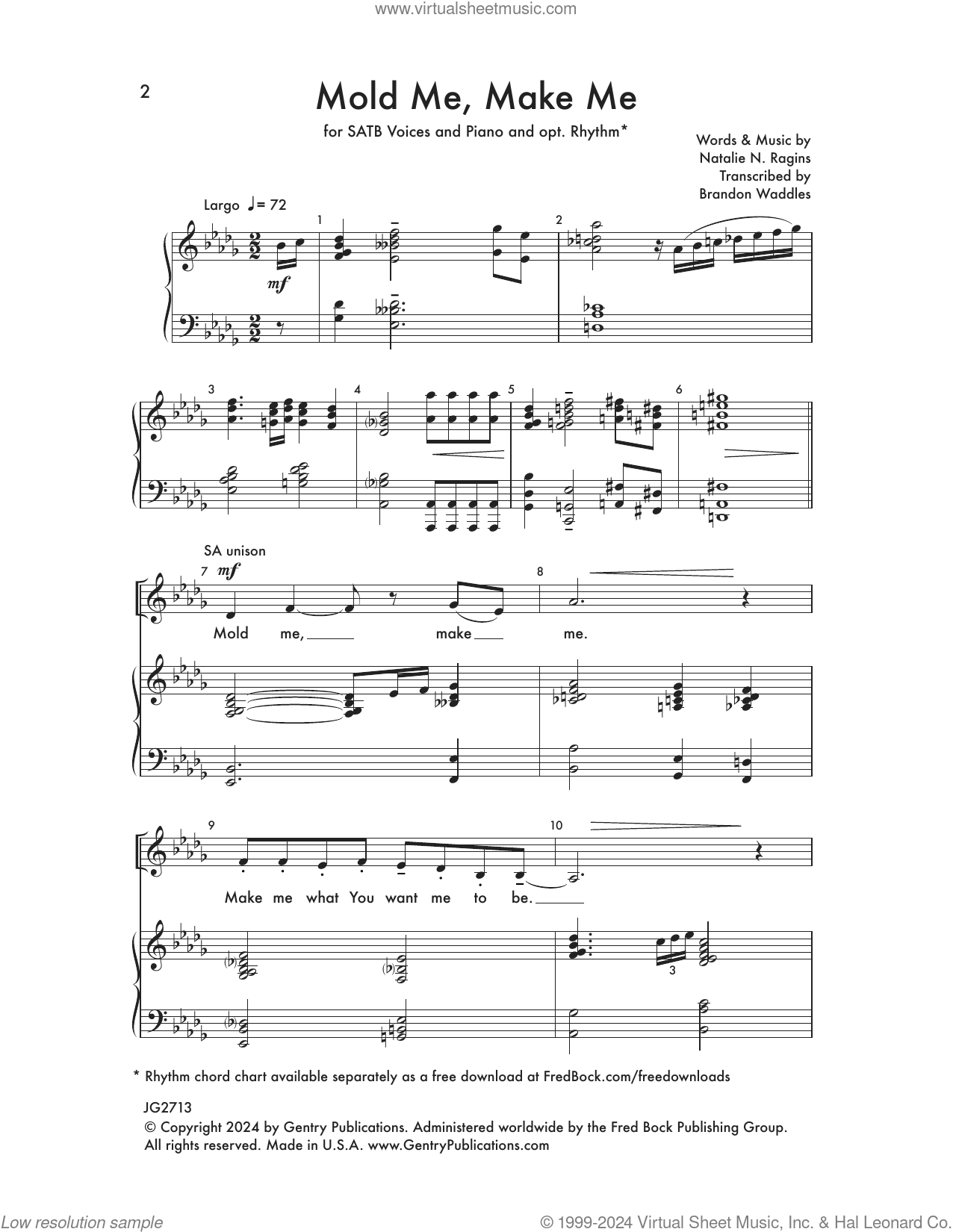 Mold Me, Make Me sheet music for choir (SATB: soprano, alto, tenor, bass)