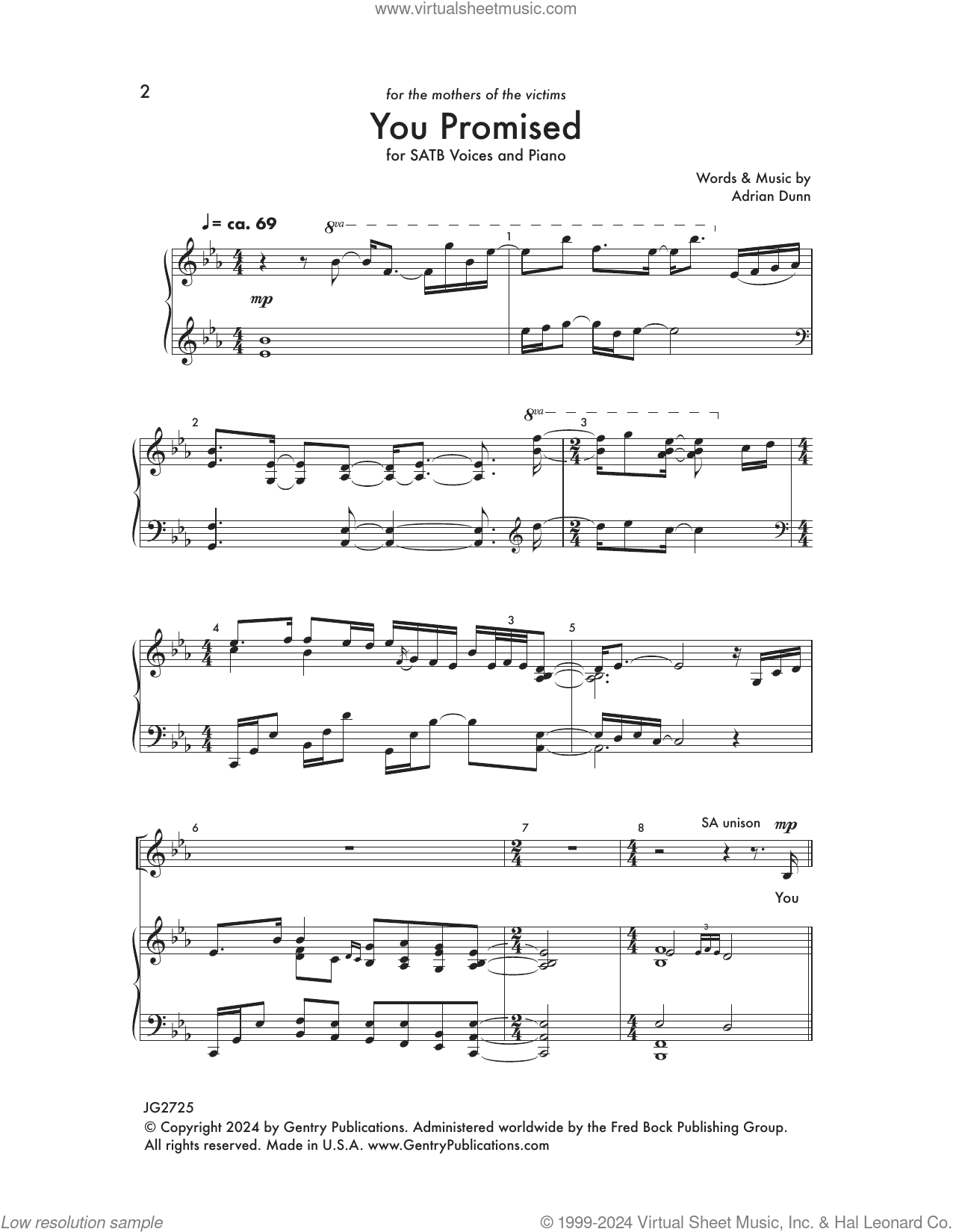 You Promised sheet music for choir (SATB: soprano, alto, tenor, bass)