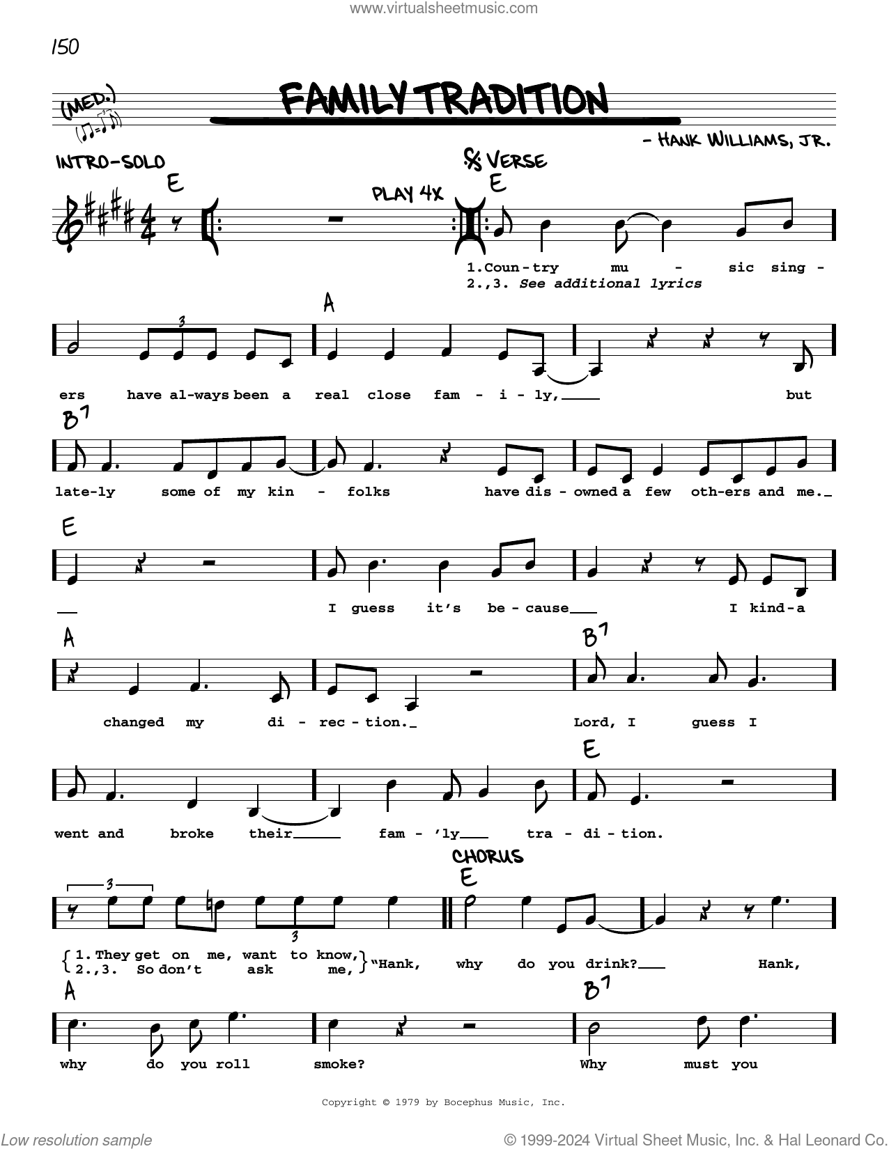 Family Tradition sheet music (real book with lyrics) (PDF)